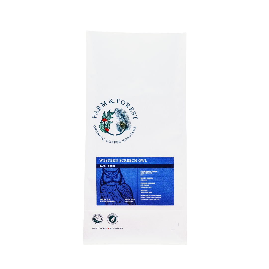 Organic Western Screech Owl Coffee – Farm & Forest Organic Coffee Roasters