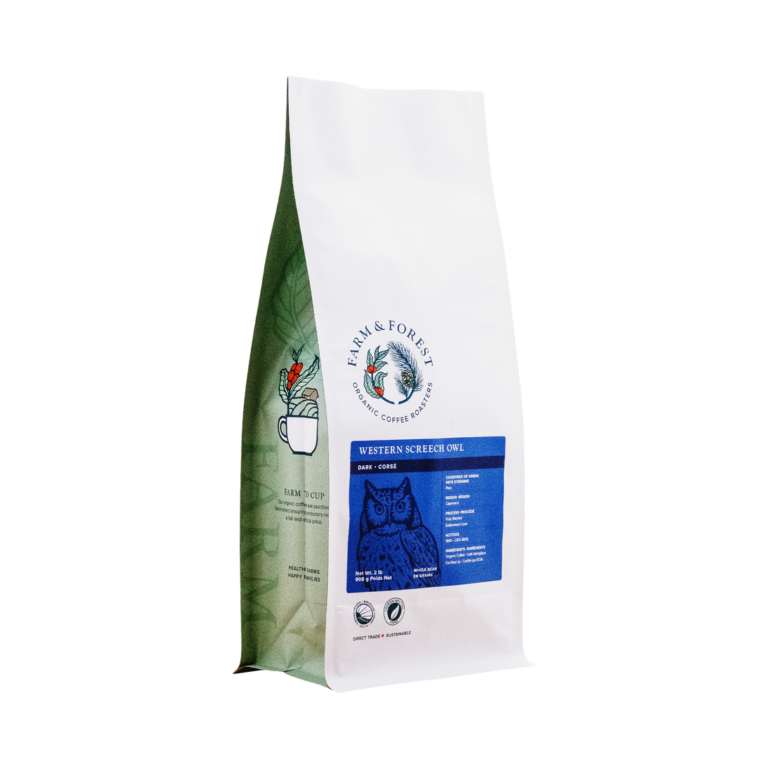 Organic Western Screech Owl Coffee – Farm & Forest Organic Coffee Roasters