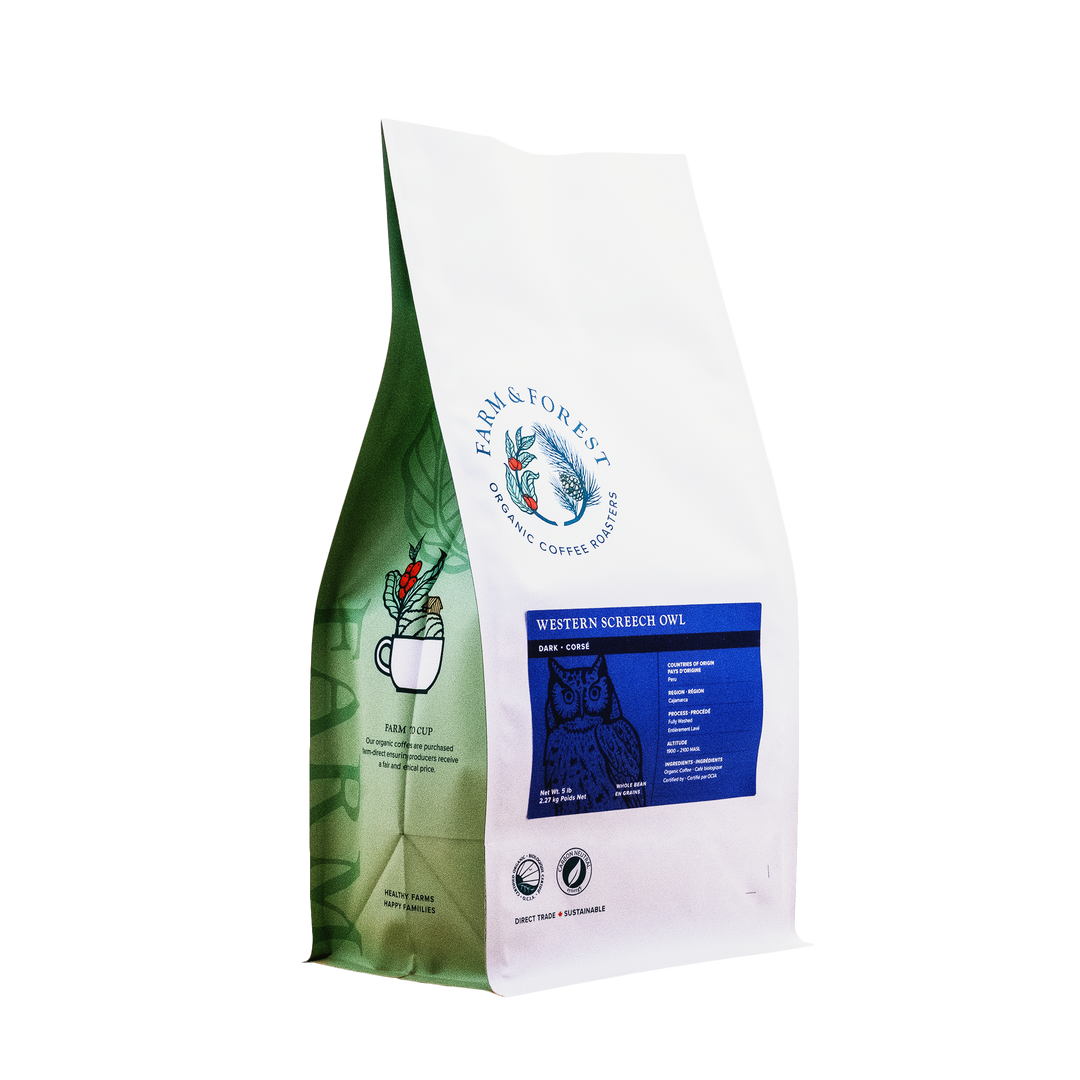 Organic Western Screech Owl Coffee – Farm & Forest Organic Coffee Roasters